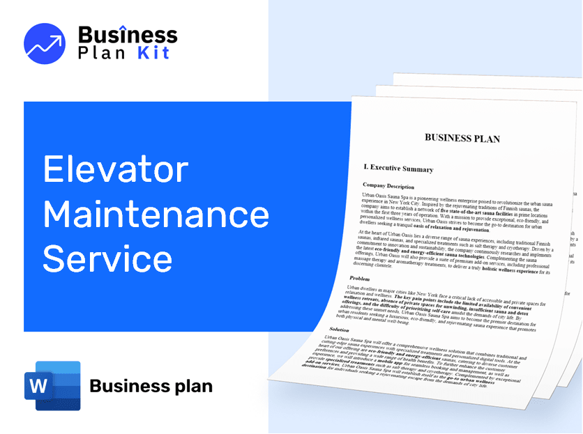 Elevator Maintenance Service Business Plan – Businessplankit.com