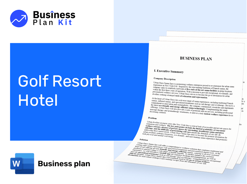 Golf Resort Hotel Business Plan – Businessplankit.com