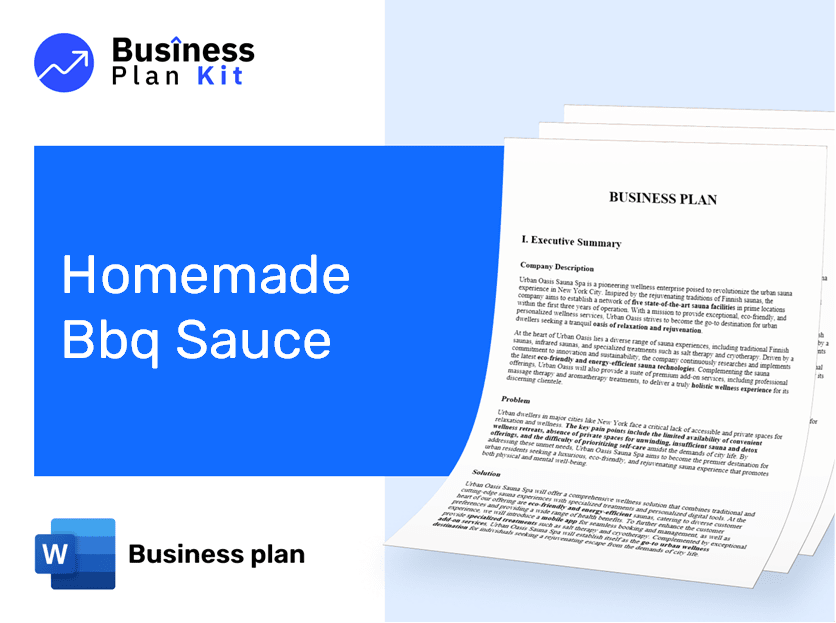 Homemade Bbq Sauce Business Plan – Businessplankit.com