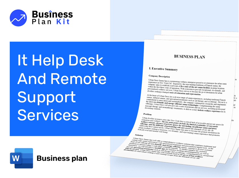 It Help Desk And Remote Support Services Business Plan