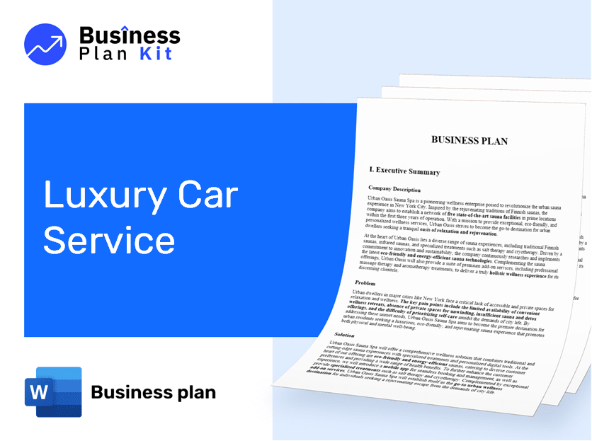 Luxury Car Service Business Plan – Businessplankit.com