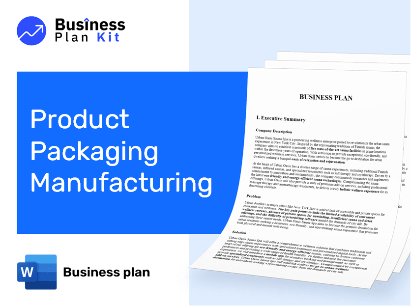 Product Packaging Manufacturing Business Plan – Businessplankit.com